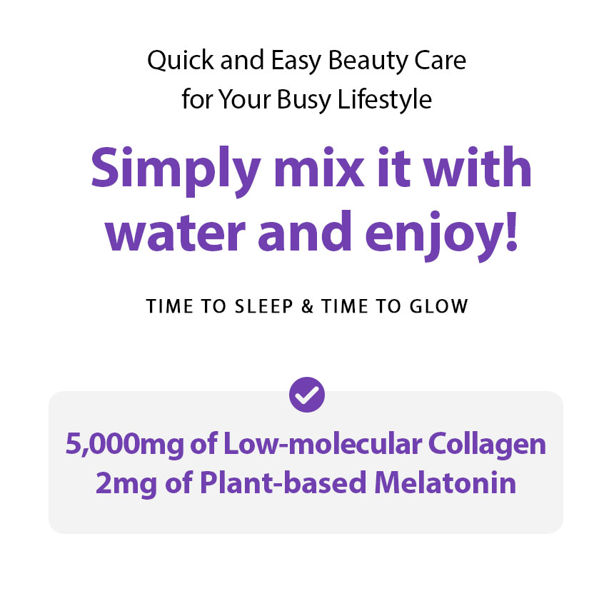 NUTRIONE BB LAB Low Molecular Collagen 5000 with Plant-Based Melatonin ...