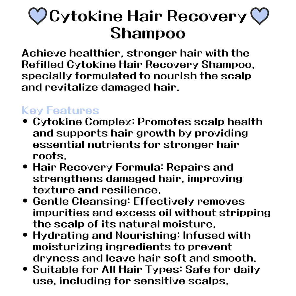 Refilled Cytokine Hair Recovery Shampoo 380ml (Moisture/Sebum/Sensitive ...
