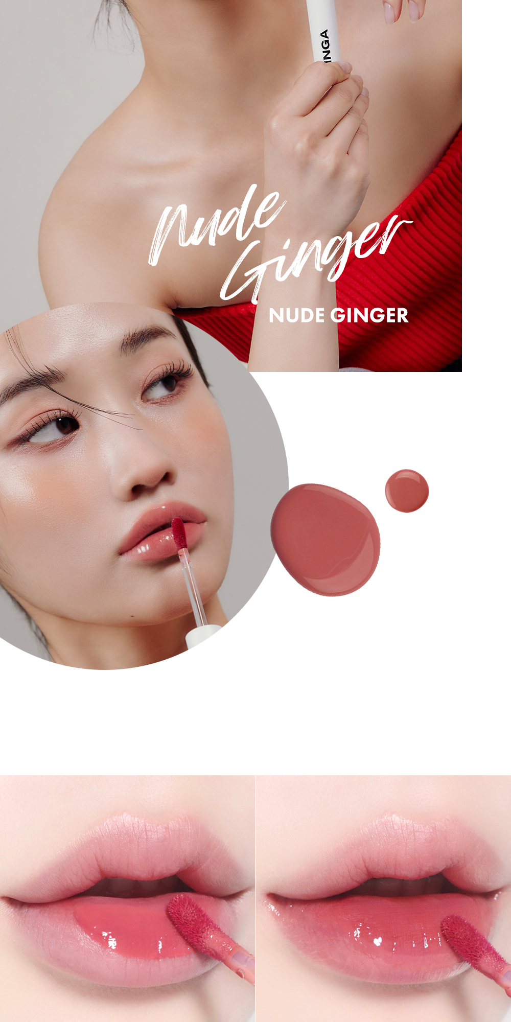 INGA Glassy Water Glow Lip Tint (SNOWY_13 colors) | Shopee Philippines