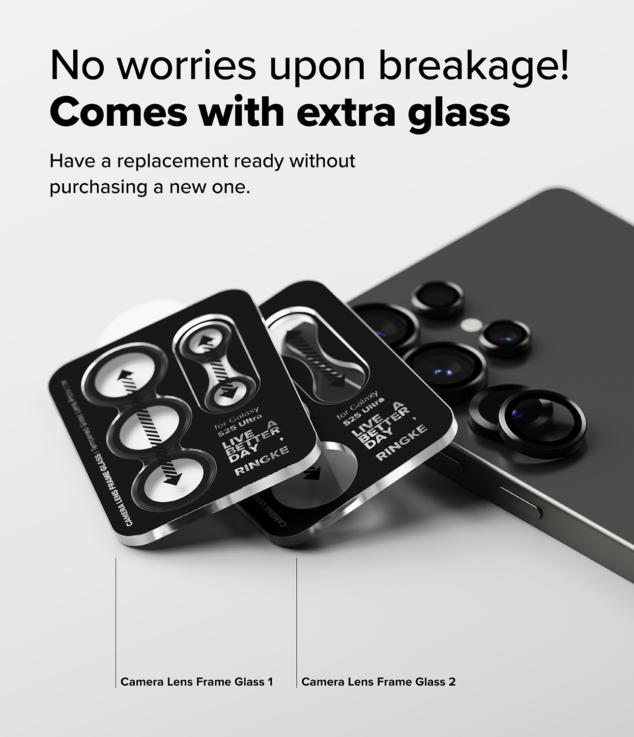 Ringke Camera Lens Frame Glass for Galaxy S25 Ultra Camera Lens ...