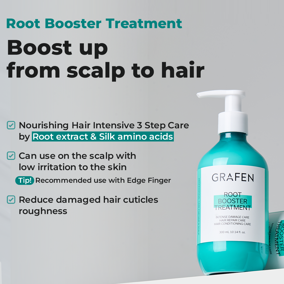 Grafen Root Booster Shampoo 500ml x2 + Mini Root Booster Shampoo 30ml ...