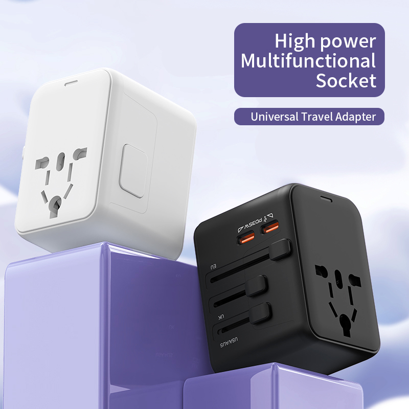 LEANON Universal Compact Travel Adapter Wall Plug with USB PD ports 20W ...