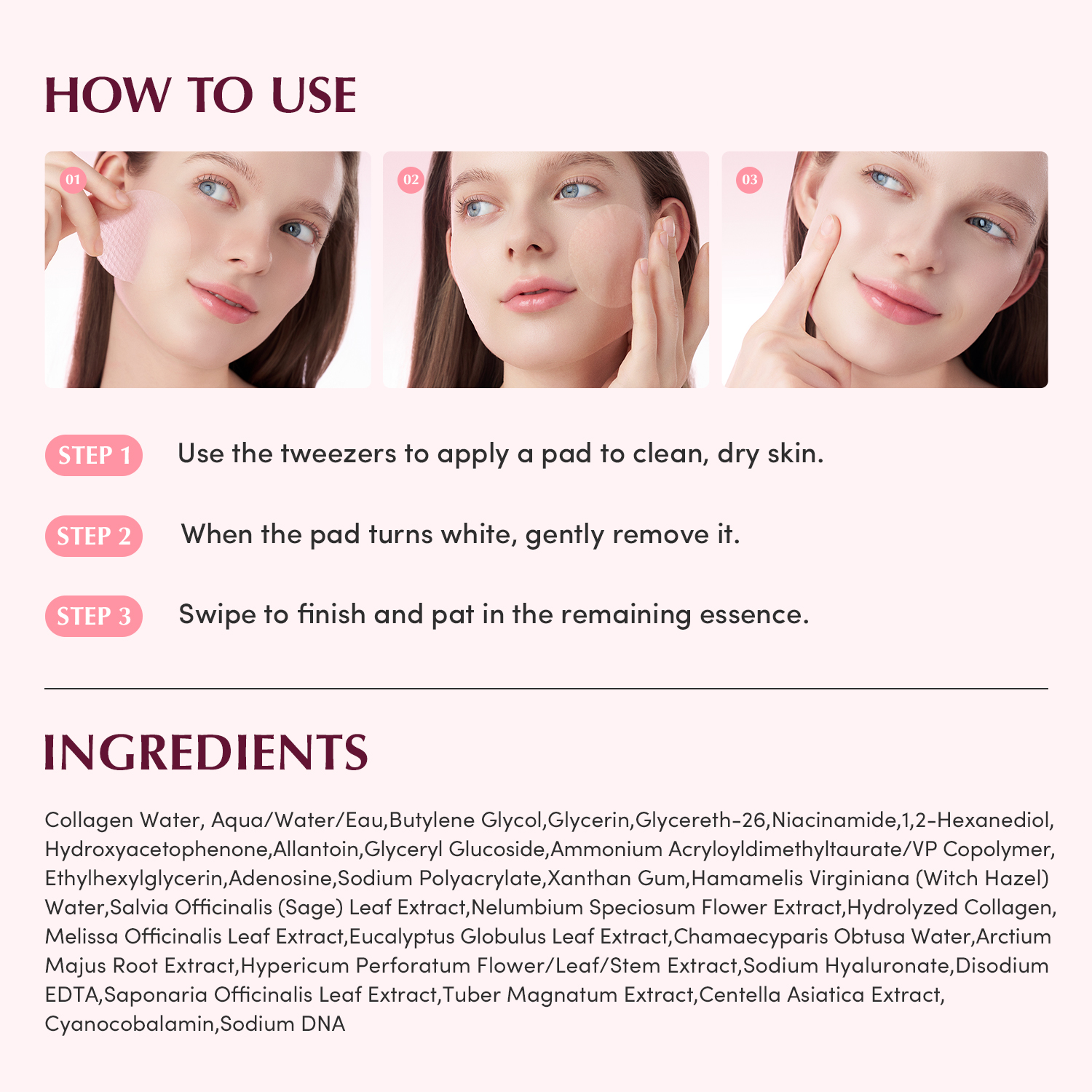 [EQQUALBERRY Official] Collagen Pore-Tight Up Gel Toner Pads: Lotus ...