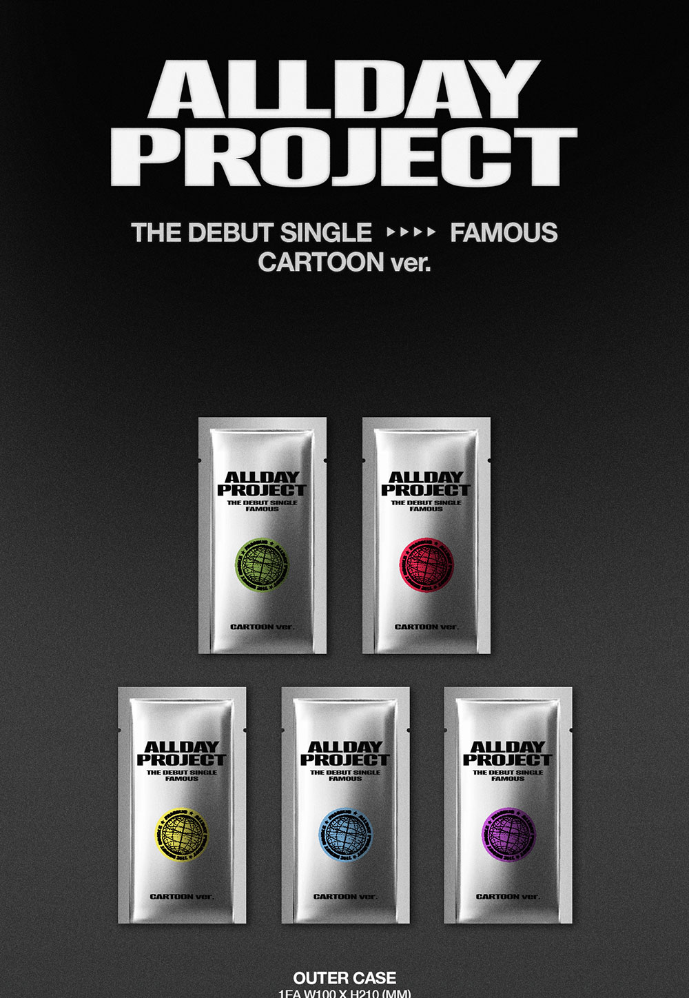 [POB](CARTOON ver.) ALLDAY PROJECT [FAMOUS] THE DEBUT SINGLE ALBUM ...