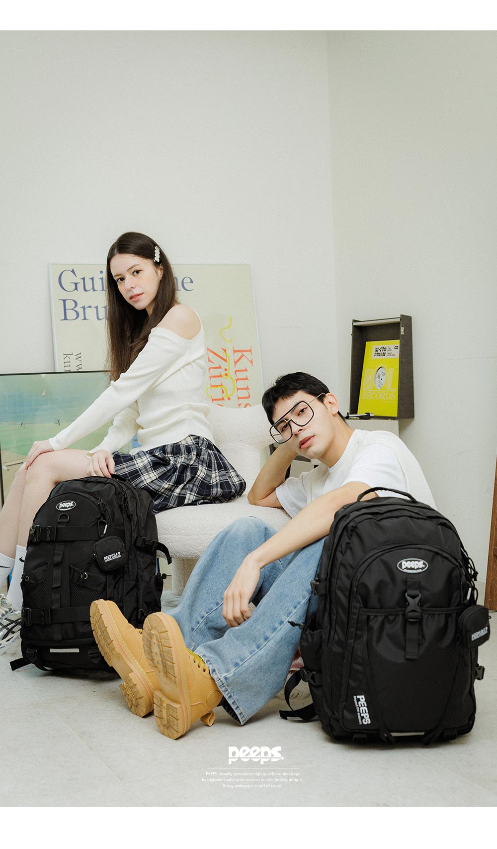 [PEEPS] Edge Run Backpack(Black) | Shopee Philippines