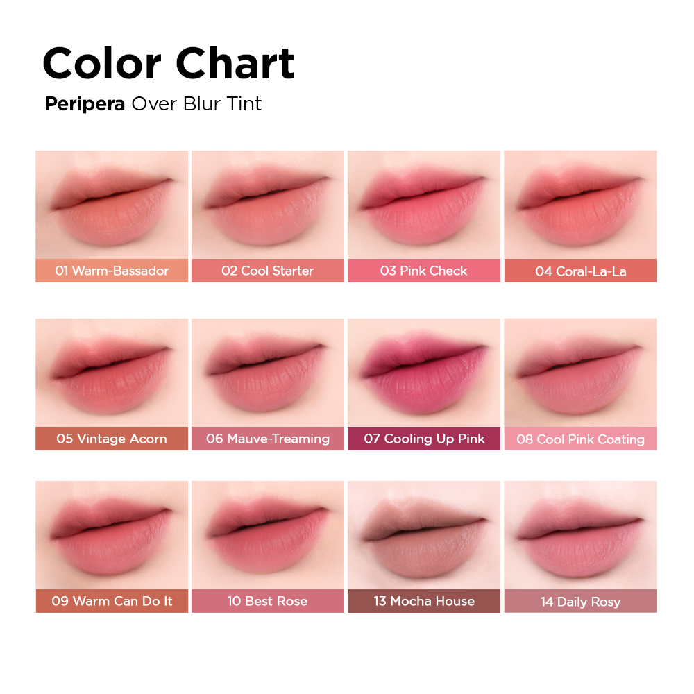 [PERIPERA] [NEW COLOR] Over Blur Tint | Lip tint 7 Colors | Matte ...