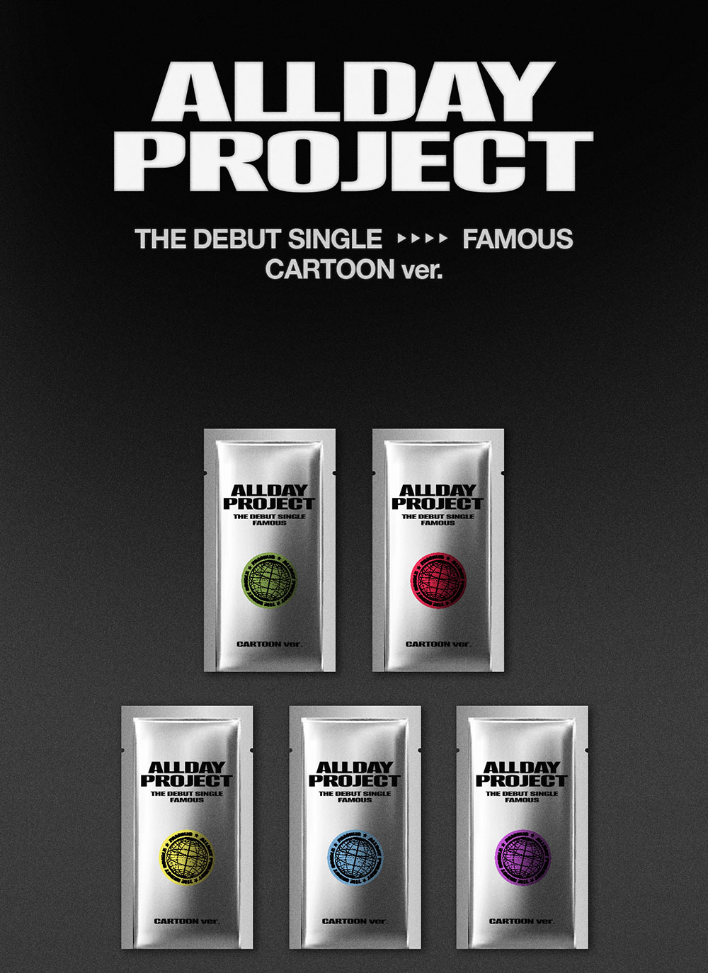 [POB](CARTOON ver.) ALLDAY PROJECT [FAMOUS] THE DEBUT SINGLE ALBUM ...