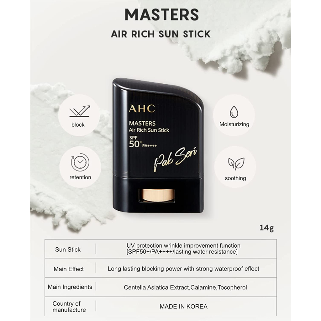 AHC Masters Air Rich Sun Stick SPF 50+ PA++++ | Shopee Philippines