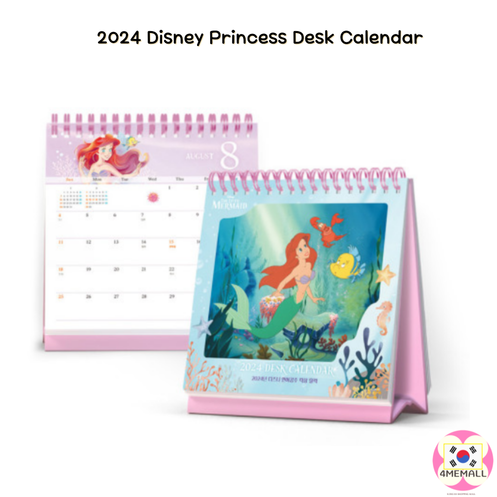 Disney Little Mermaid 2024 Desk Calendar Korean Style Gift | Shopee ...