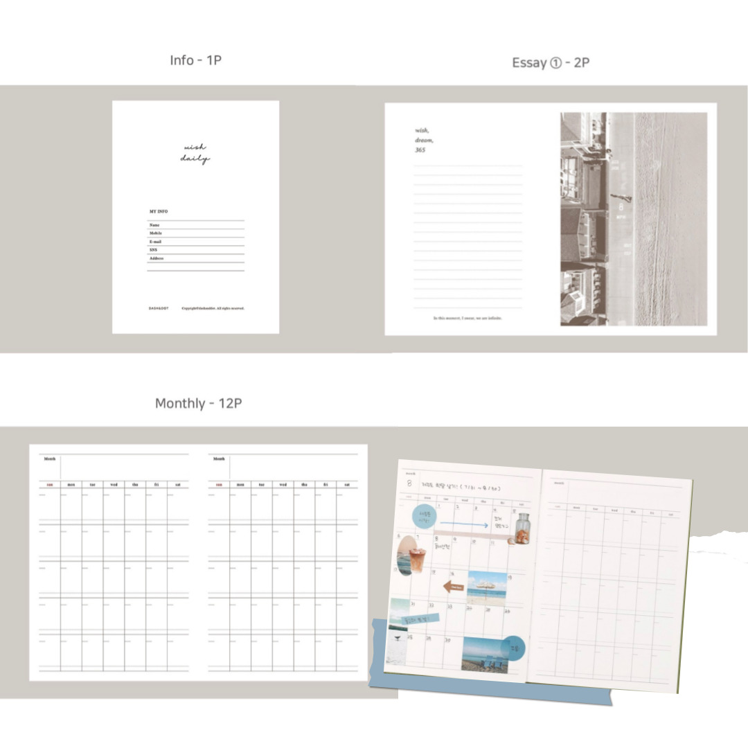 [DASH&DOT] Diary 2025/ 365 days a year/The cover of a sentimental ...