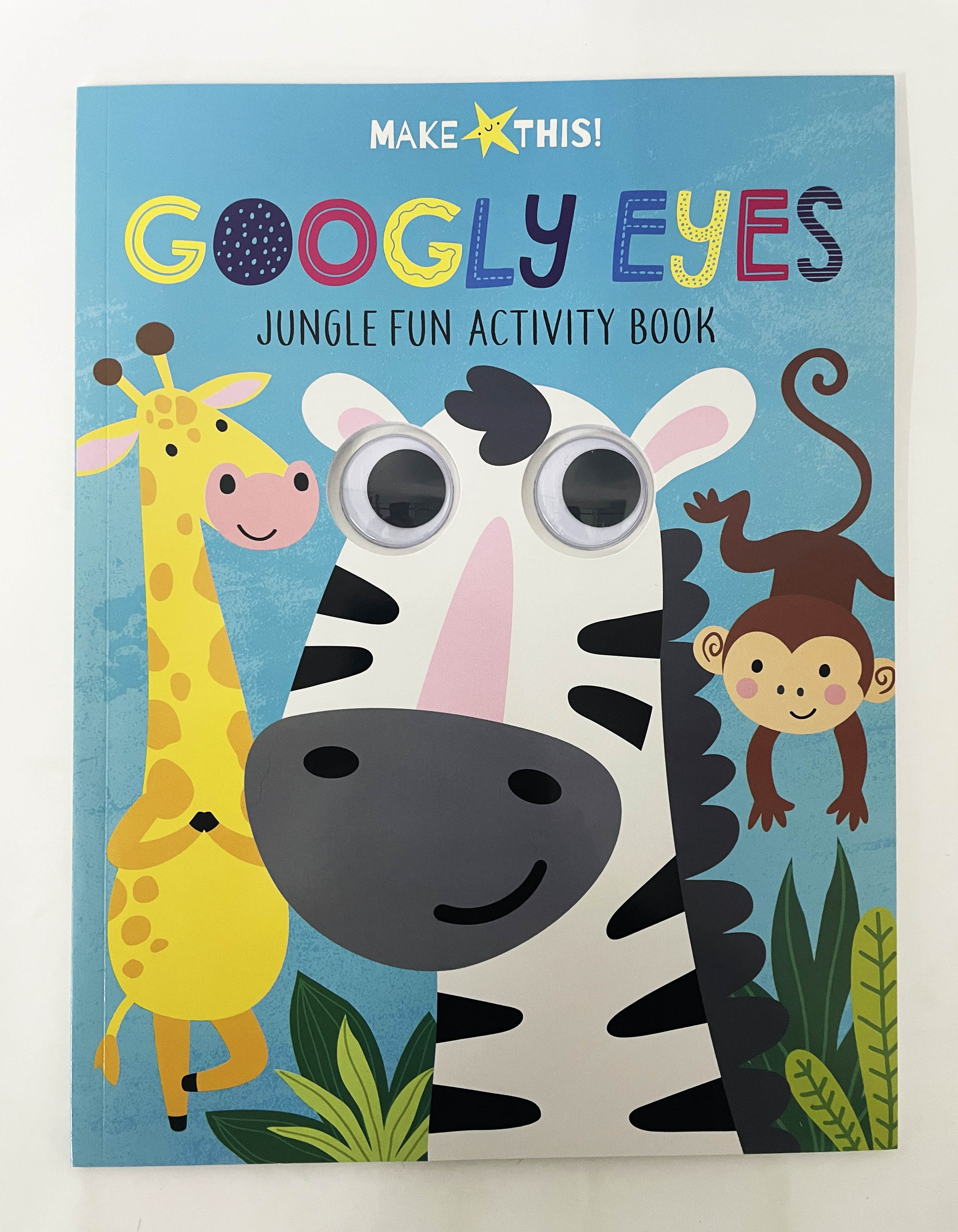 Jungle Animals Colouring Activity Book For Kids with Googly Eyes 48 ...