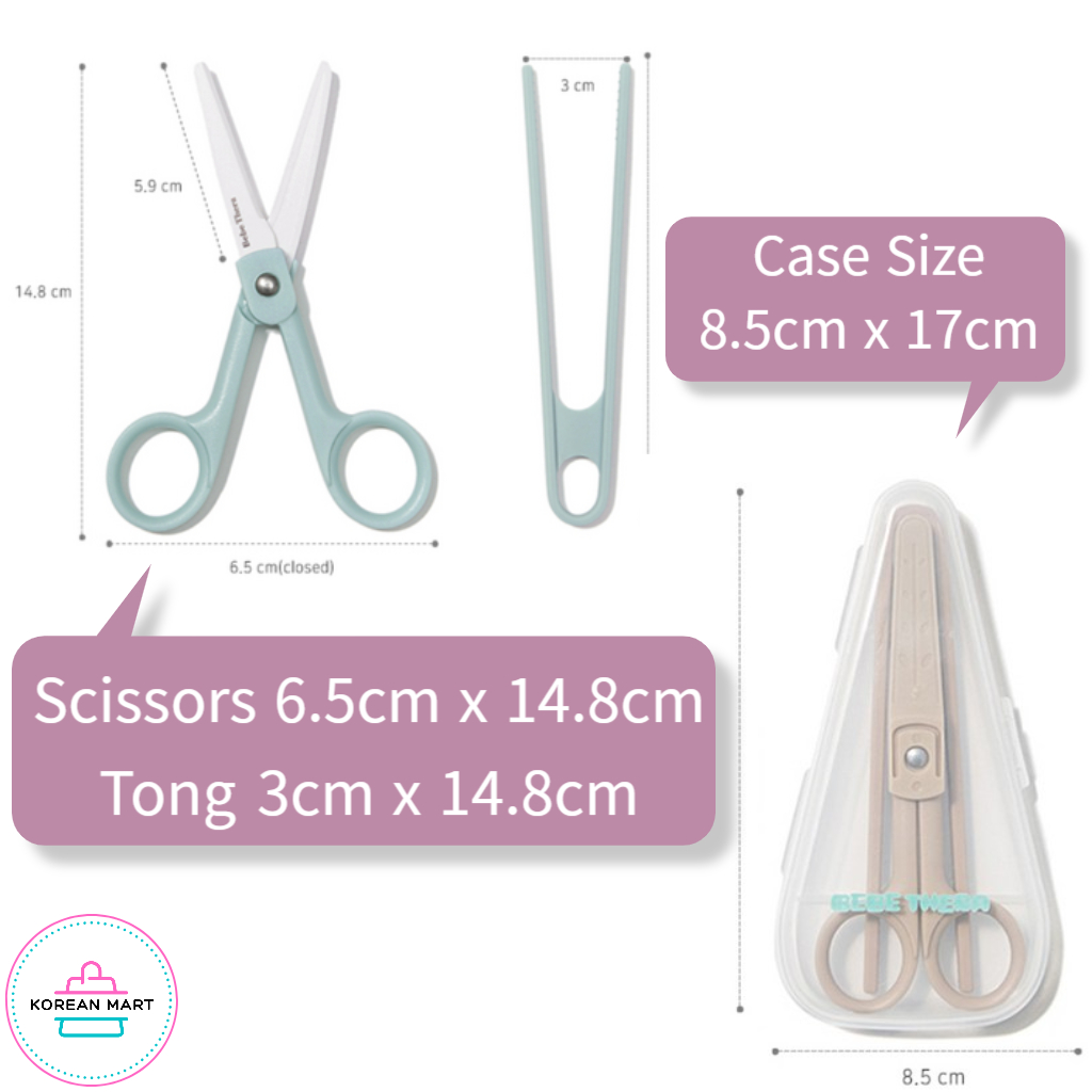 BEBE THERA Baby Food Scissors & Tongs + Case / Ceramic Baby Food ...