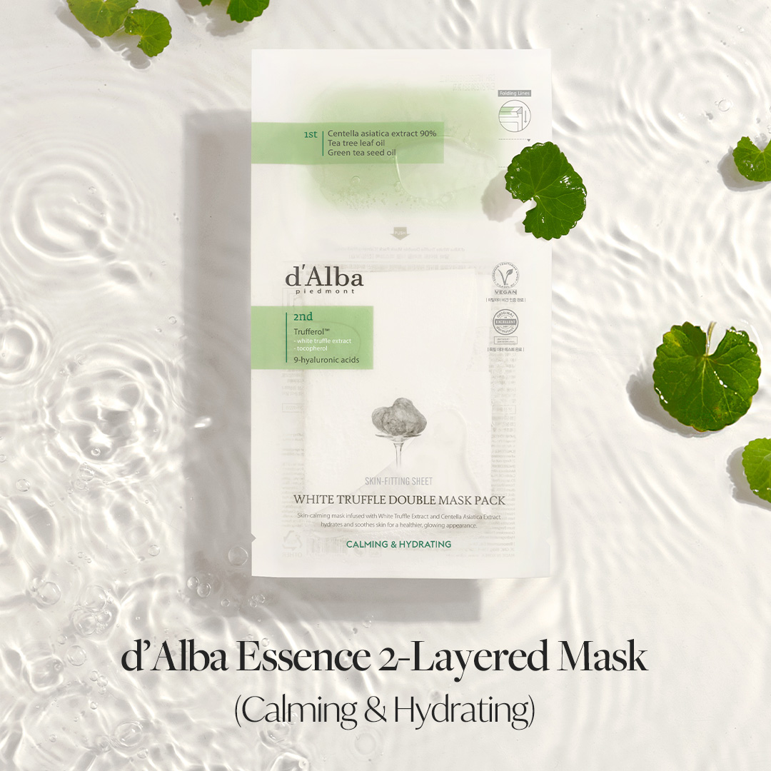 [d'Alba Official] White Truffle Double Mask Pack Calming/Hydrating 1pc ...