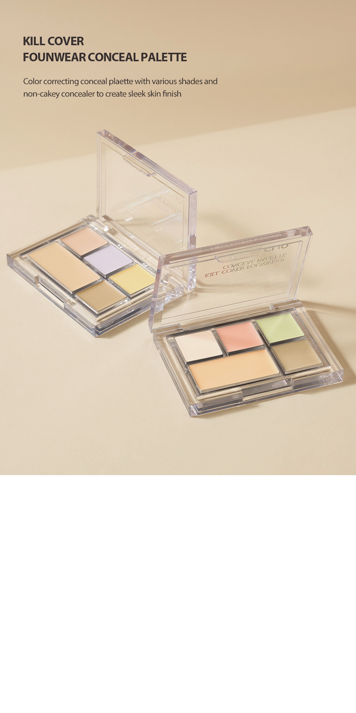 [CLIO] Kill Cover Founwear Conceal Palette 2 Colors (1g*4, 2g*1) | Shopee Philippines