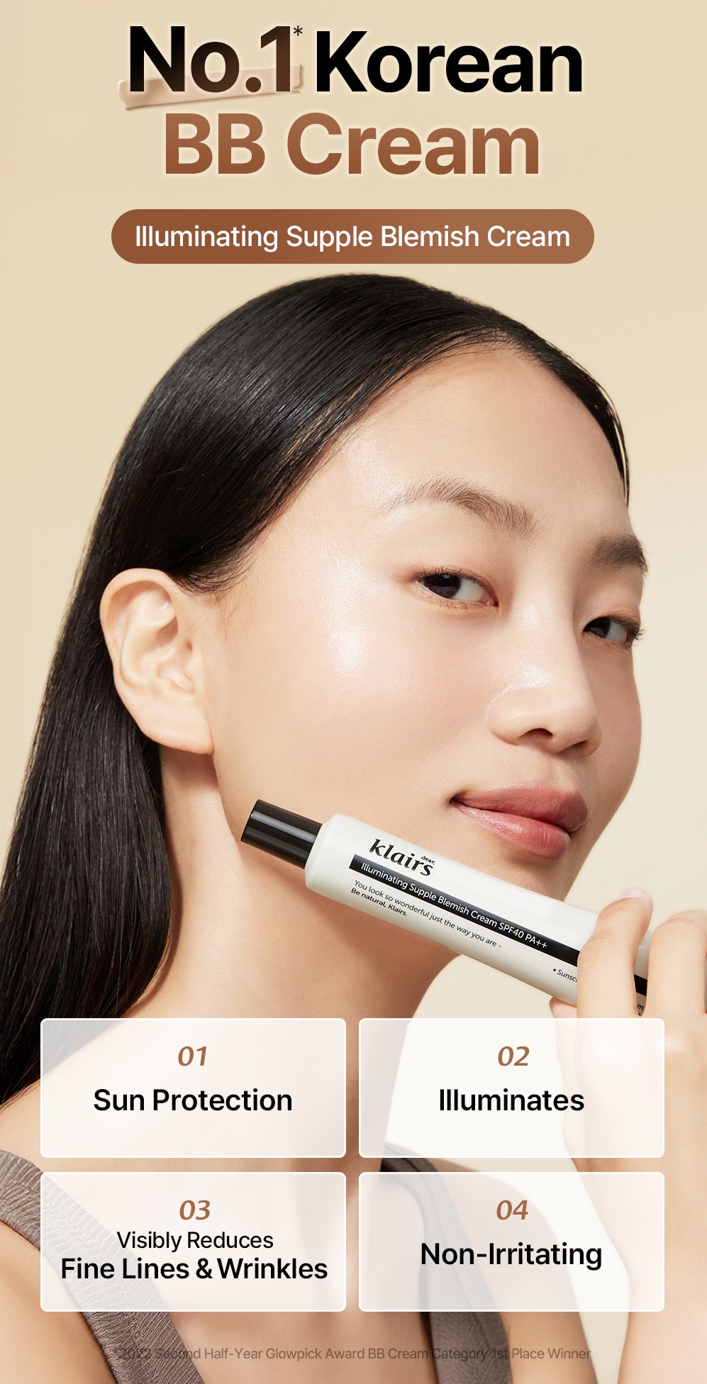 [Klairs] Illuminating Supple Blemish Cream (BB Cream), No trace on mask ...