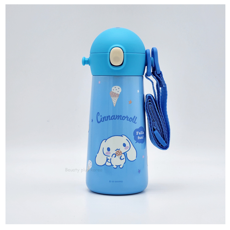 [Lilfant] The Bottle One Touch Stainless Steel Water Bottle 460ml (Cinnamoroll / Kuromi ...
