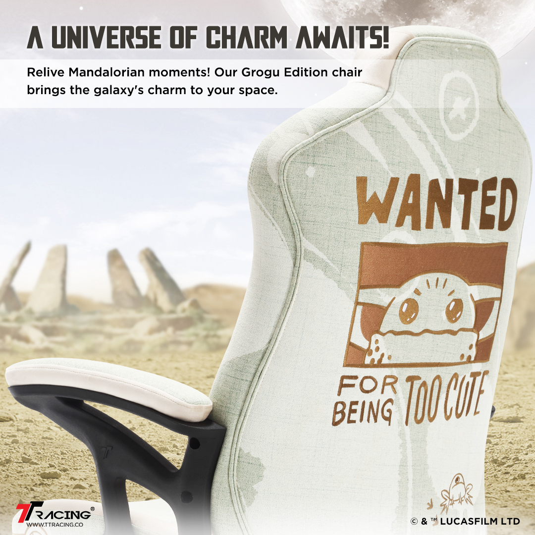 TTRacing Duo V4 Grogu Star Wars Edition Air Threads Fabric Gaming Chair ...