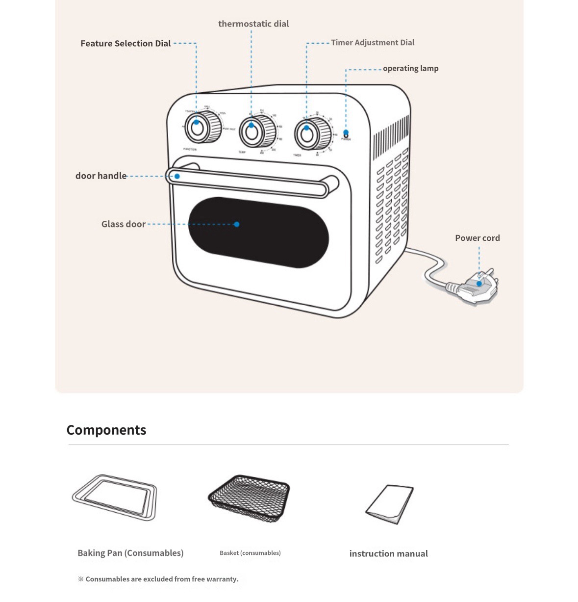 Boral The Chef Wood Style Air Fryer Oven 16L | Shopee Philippines