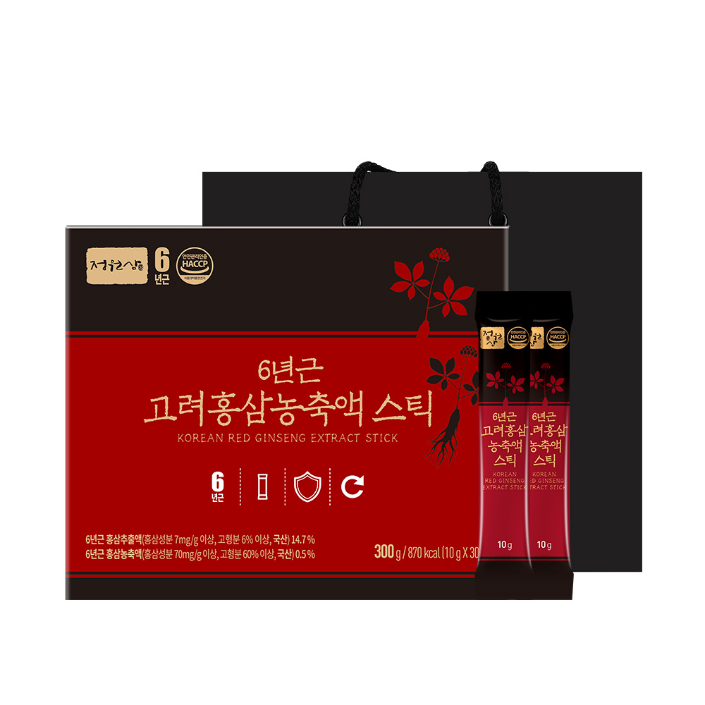 Korean Red Ginseng Extract 10g x 30sticks / 6-year-old Red Ginseng ...