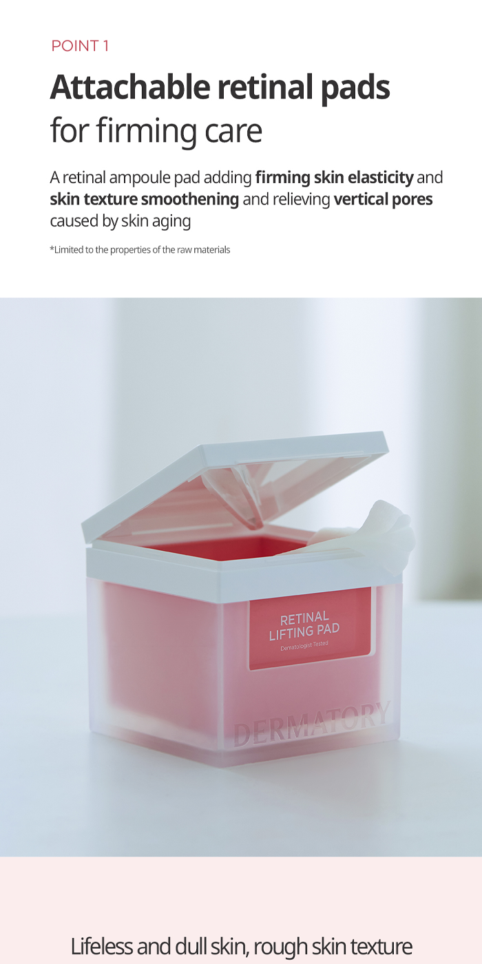 Dermatory Retinal Lifting Ampoule Pad (80 Sheets) | Attachable retinal ...