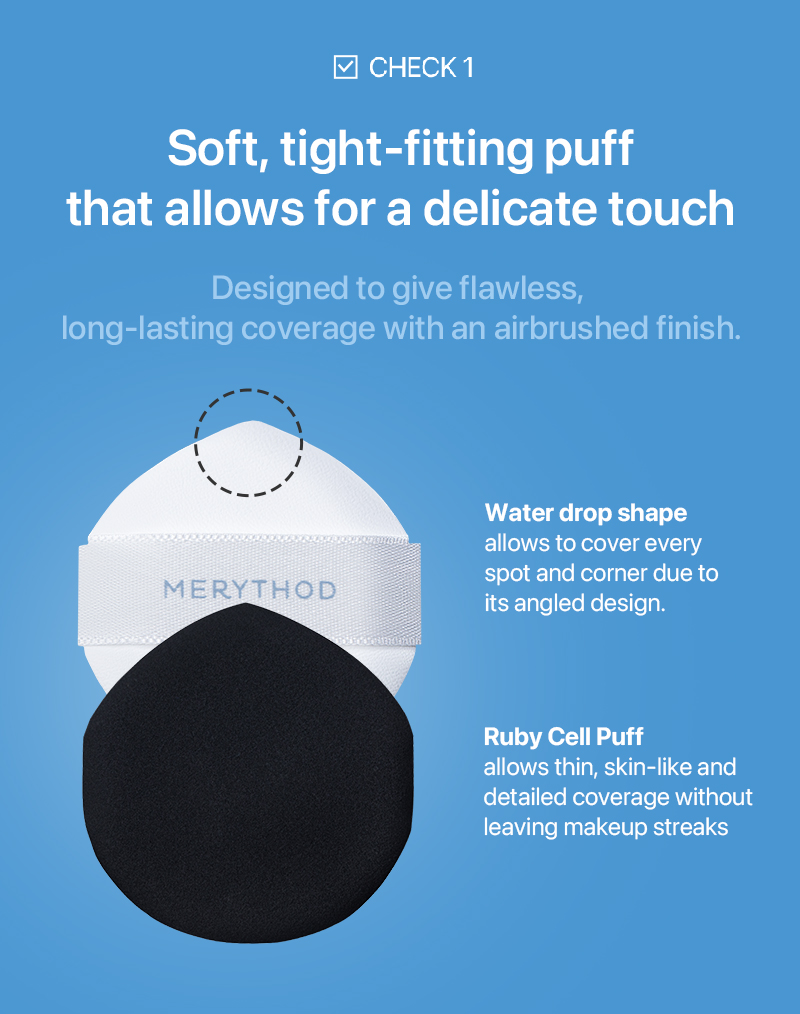 MERYTHOD Water Glow Cushion Mesh Foundation Cooling Lightweight SPF38 ...