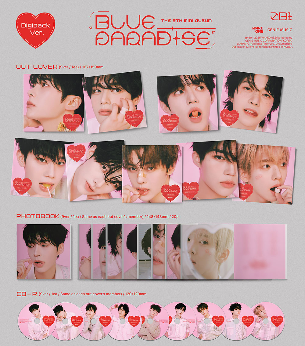 [POB] ZEROBASEONE (ZB1) [BLUE PARADISE] 5th MINI ALBUM - DIGIPACK VER. (25th Feb.2025) | Shopee ...