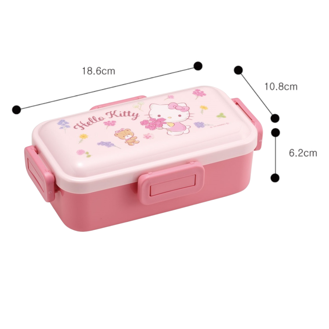 [SKATER] Hello Kitty Flower wreath 4-point Lock Lunch Box 530ml ...