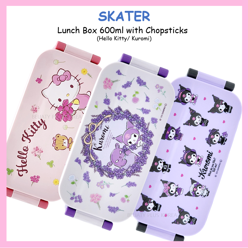 [SKATER] Lunch Box 600ml with Chopsticks (Hello Kitty/Kuromi Flowerist/Kuromi Collection) YZW3AG ...