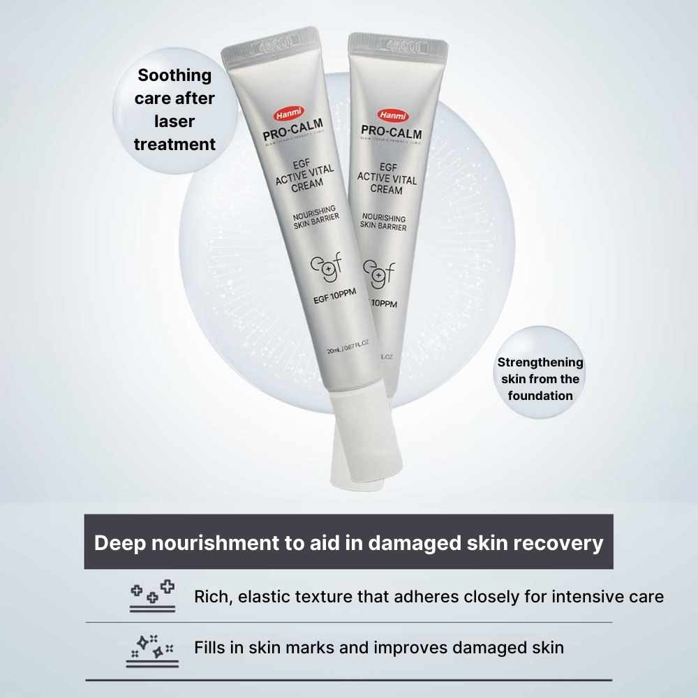 Hanmi Procalm EGF Cream 20ml | Intensive Skin Repair & Anti-Aging | Korean Skincare Moisturizer ...