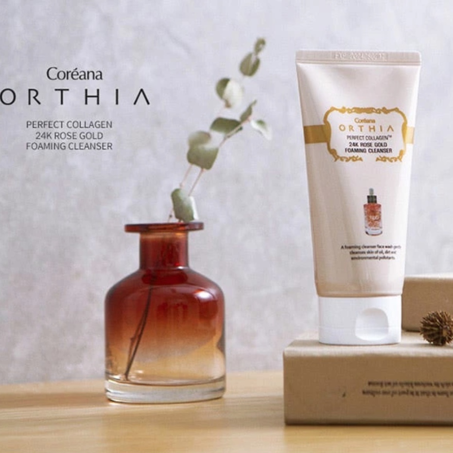 Coreana ORTHIA Perfect Collagen 24K Rose Gold Foaming Cleanser 120ml ...