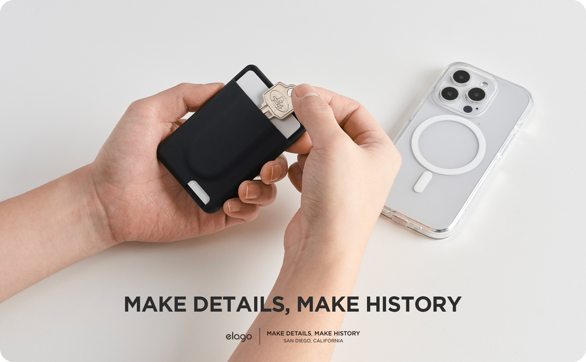 Elago Magnetic Key Wallet Card Holder Compatible for iPhone 16, 15, 14 ...