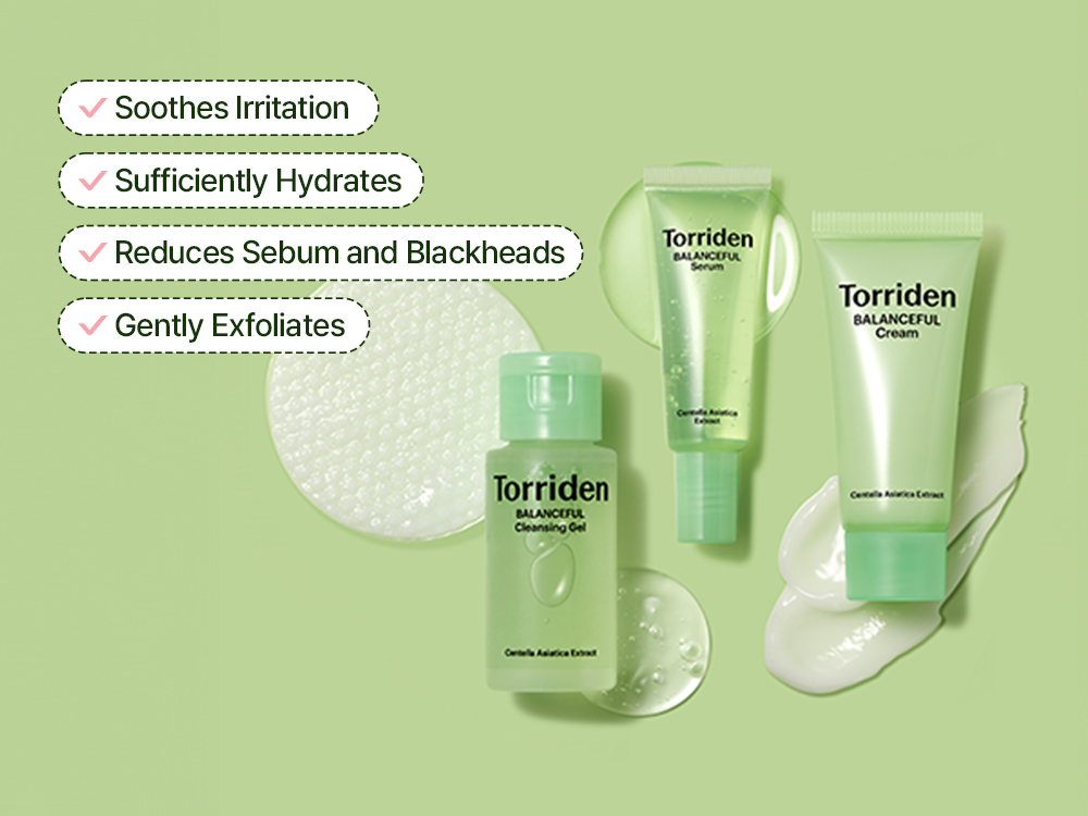 [Torriden Official] BALANCEFUL Cica Trial Kit, Cleanser 30ml, Toner Pad ...
