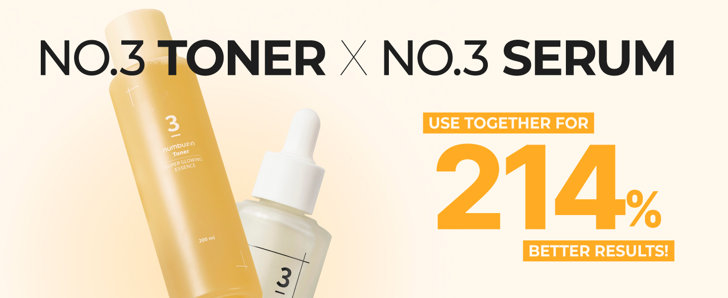 [Bundle of 2] No.3 Toner 200ml + No.3 Serum 50ml | Shopee Philippines