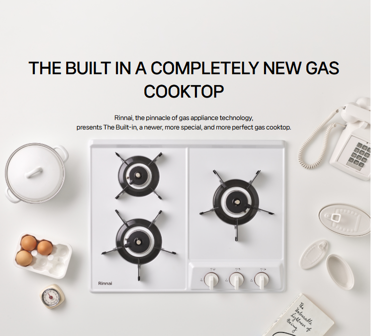 Rinnai-Korea New Built-In Gas Cooktop 3 Burner Stove (Batt Operated ...