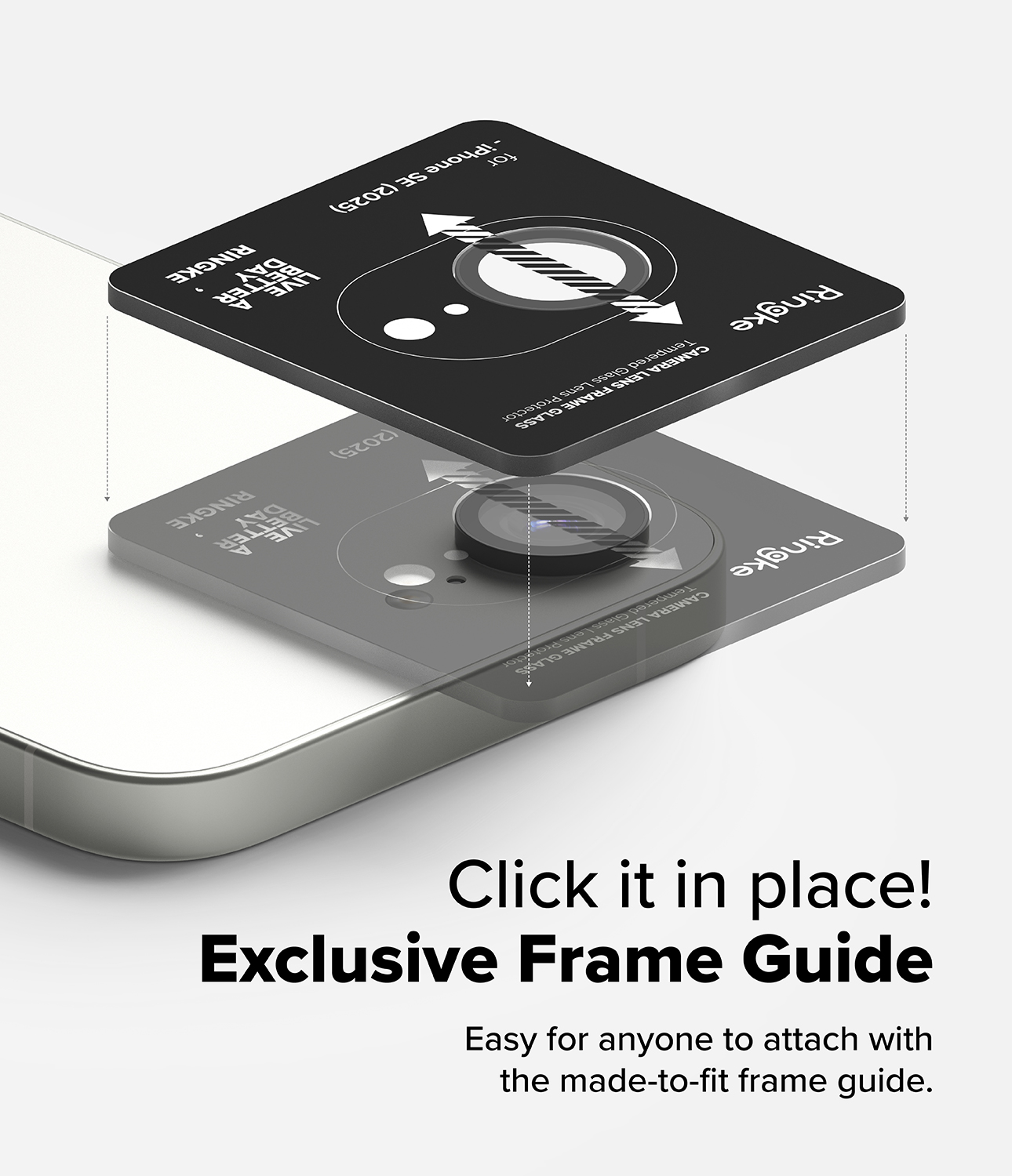 Ringke Camera Lens Frame Glass for iPhone 16e Camera Lens Cover with ...