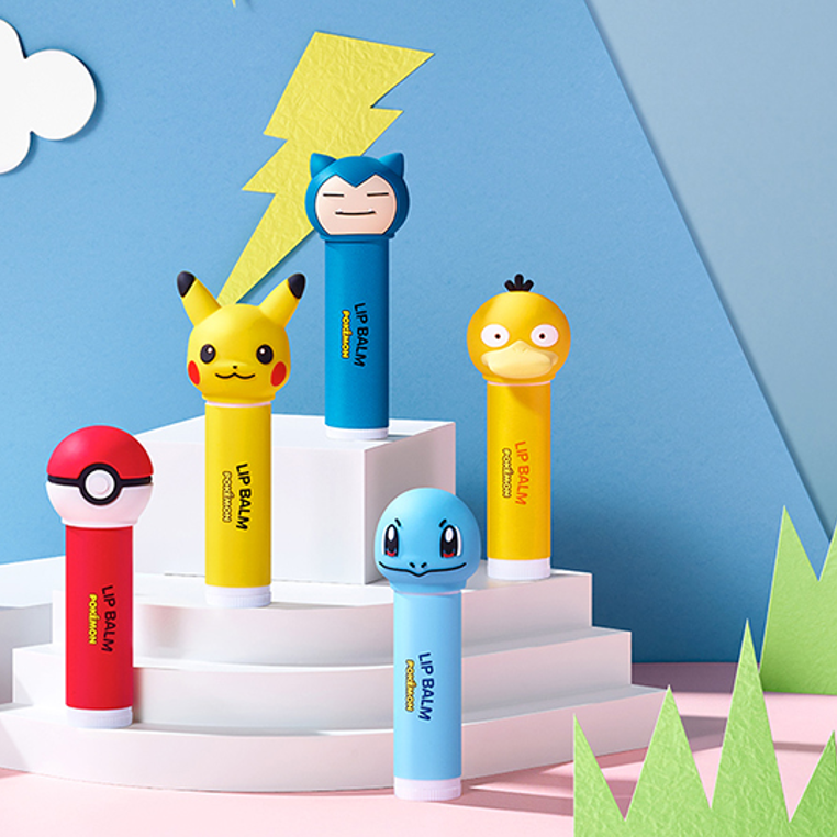 [Onthebody] Veilment Pokemon Figure Lip Balm 4.5g (Pikachu/Monsterball ...