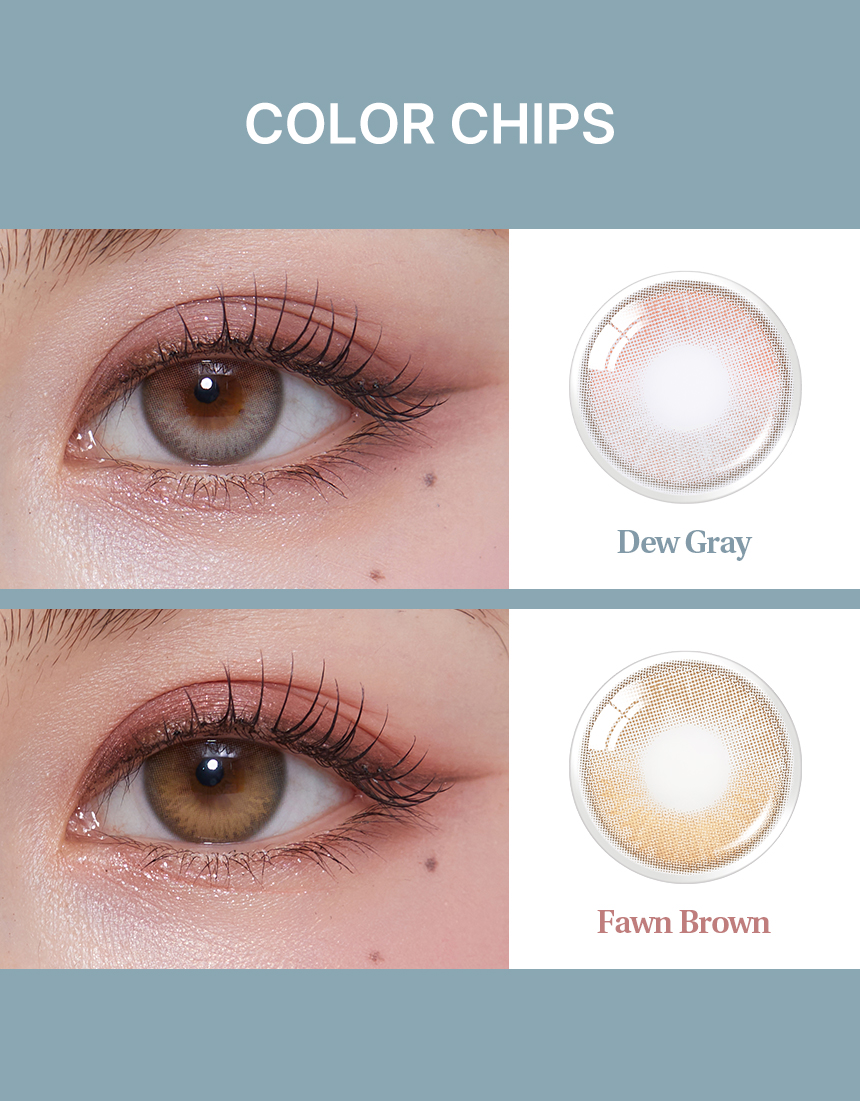 OLENS Official Moonrise 1 Month Dew Gray 2P Contact Lens | Shopee ...