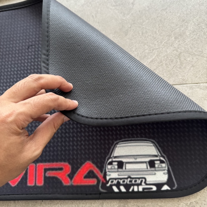 karpet wira universal saiz 4pcs proton wira tulisan wira evo turbo wira ...