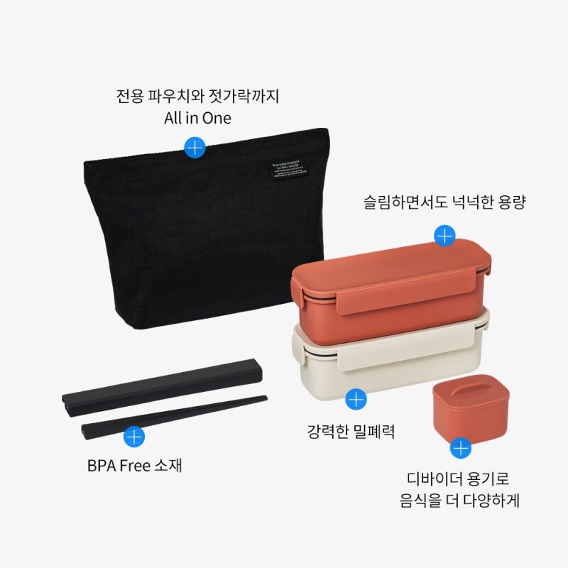 LocknLock Slim Dosilock Lunch Box with Chopsticks, Pouch Set | Shopee ...