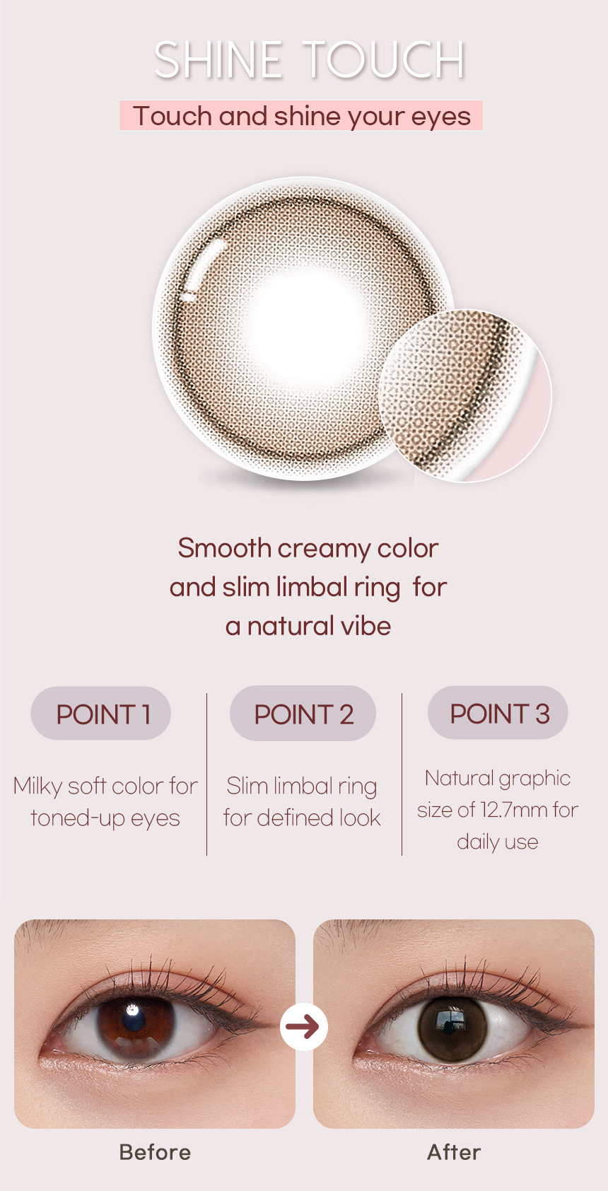 OLENS Official Shine Touch Milky Choco 1Month 2P Contact Lens | Shopee ...