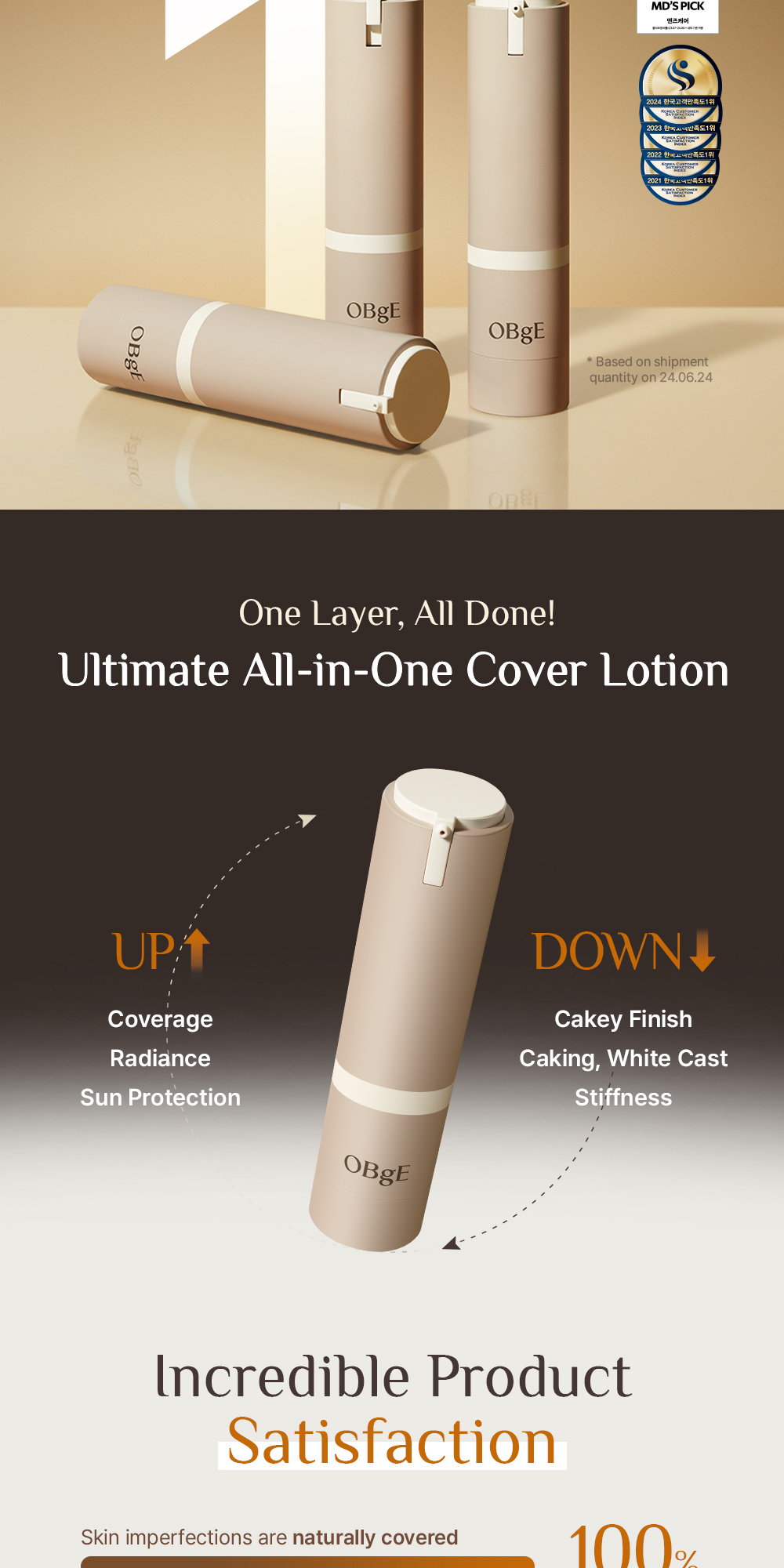 [OBgE Official] Natural Cover Lotion 50g SPF50+ PA++++ | Shopee Philippines