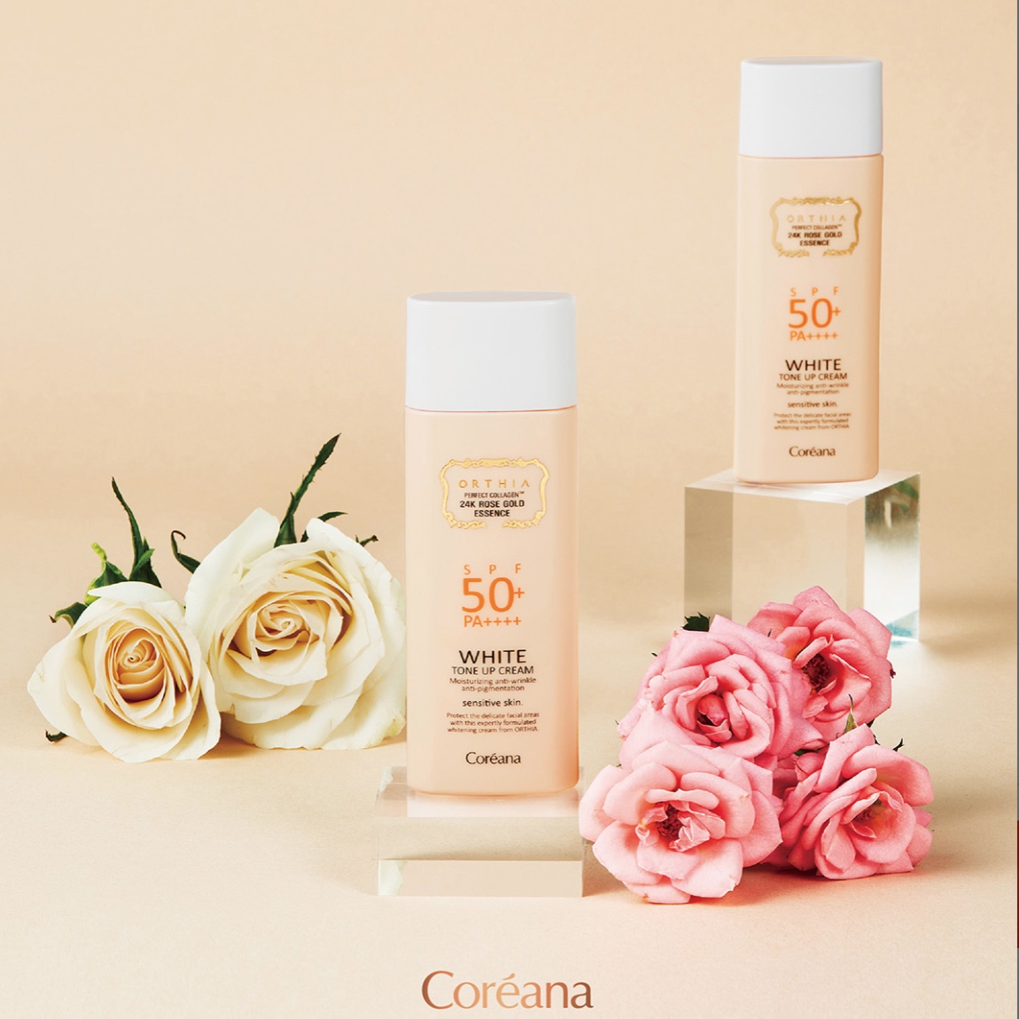 Coreana ORTHIA Perfect Collagen TM 24K Rose Gold Essence White Tone Up ...