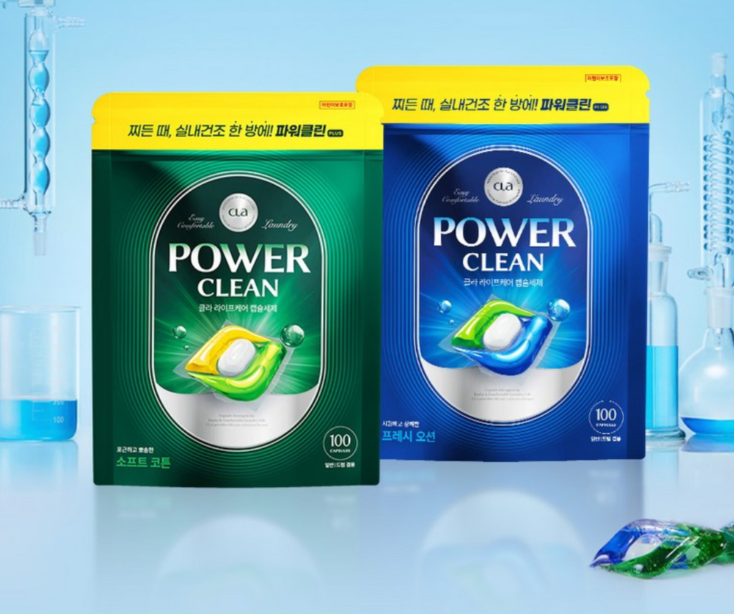 [CLA] Korea Power Clean Indoor dry All-in-1 Laundry Capsules Detergents ...