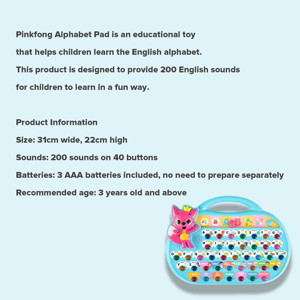 Pinkfong Alphabet Pad 200+ English Sounds TOPKOREA Shipping from korea ...