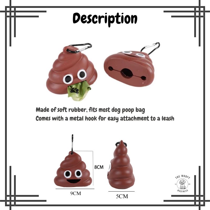 Poopy Poop Dog Bag Holder Poop Shape Pet Waste Poop Bag Dispenser with ...