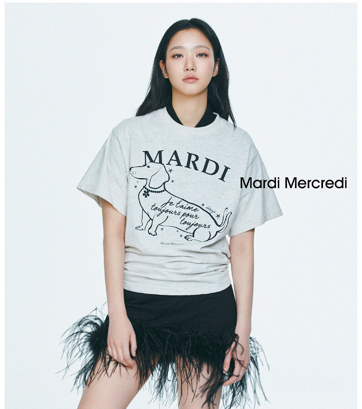 MARDI MERCREDI WOMEN TSHIRT SWING THE TAIL DDANJI FLOWER CHOKER ...