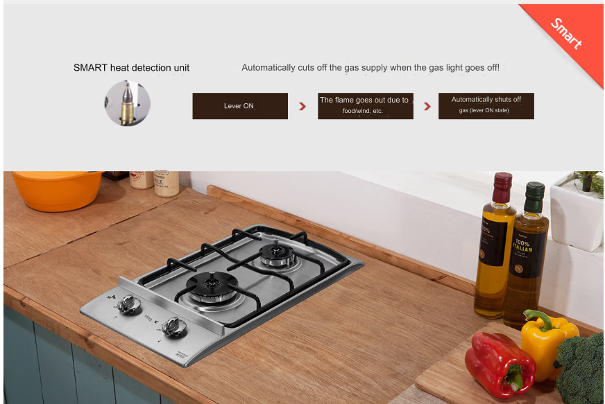 SK Magic Korea Built-in 2 Burner Gas Range Gas Cooktop GRA-B221K ...