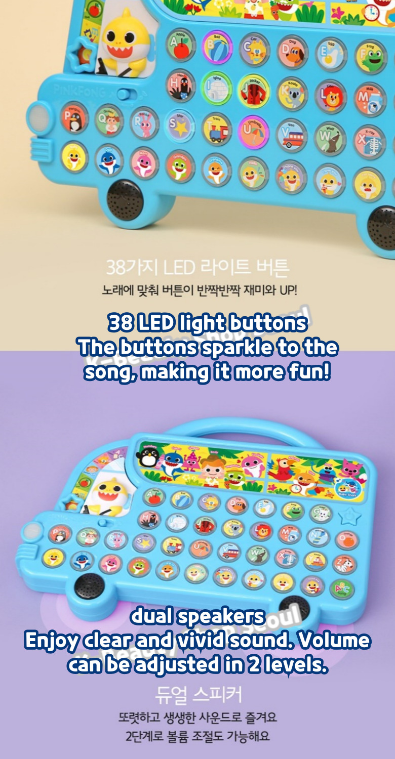 Pinkfong Alphabet English Nursery Rhymes Educational Bus | Shopee ...
