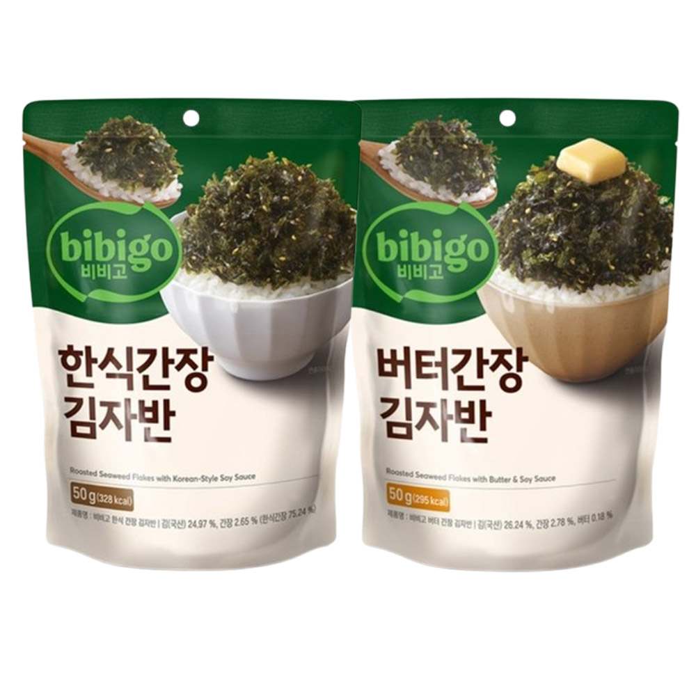 Bibigo Korean Seasoned Seaweed Flakes 2 Types / Crispy & Savory Rice ...