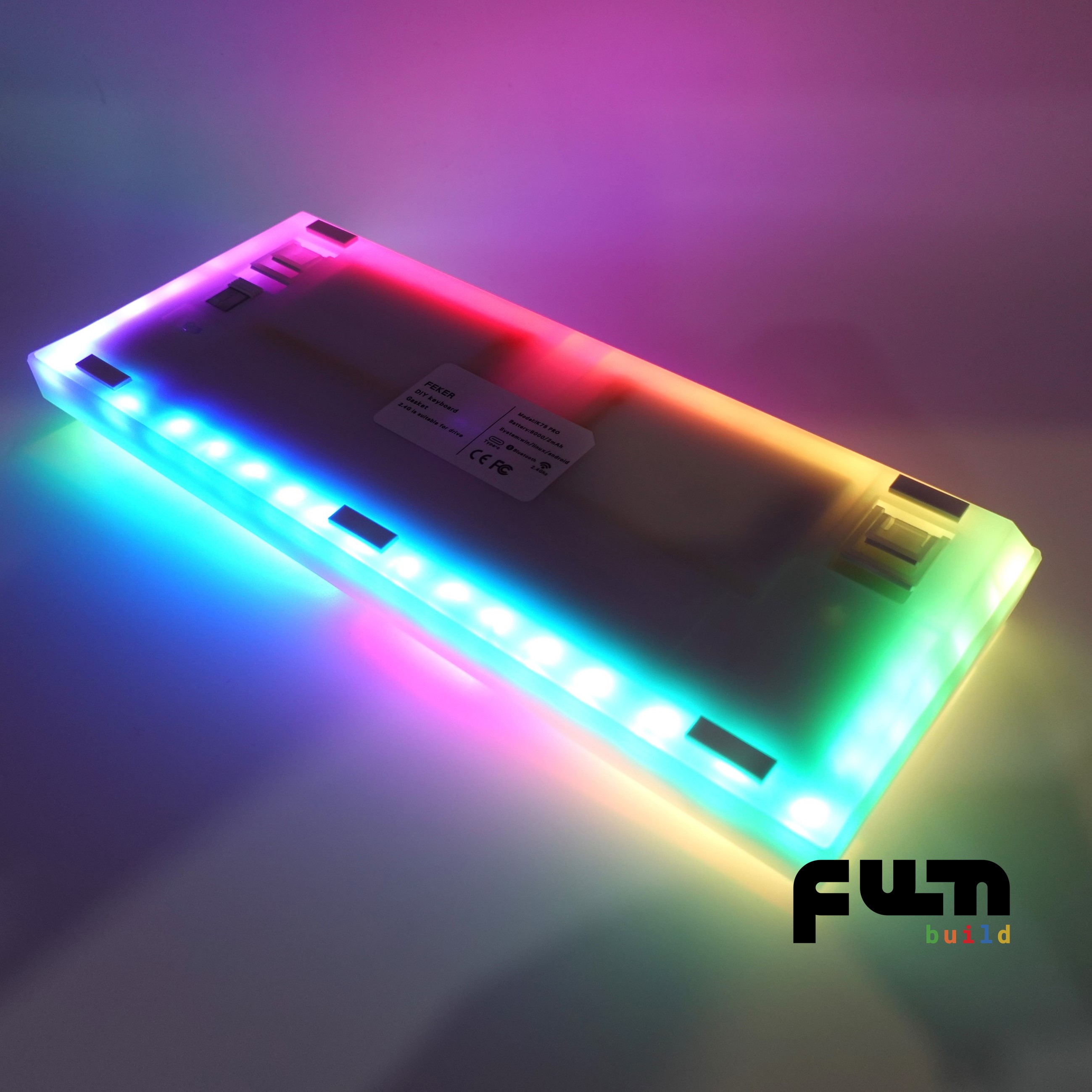 Feker IK75 PRO 75% Mechanical Keyboard Kit PC Mount Silicone Filler ...